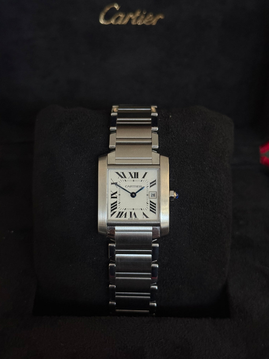 Cartier Tank Francais Medium 2465 Quartz Boxed Stainless Steel ...